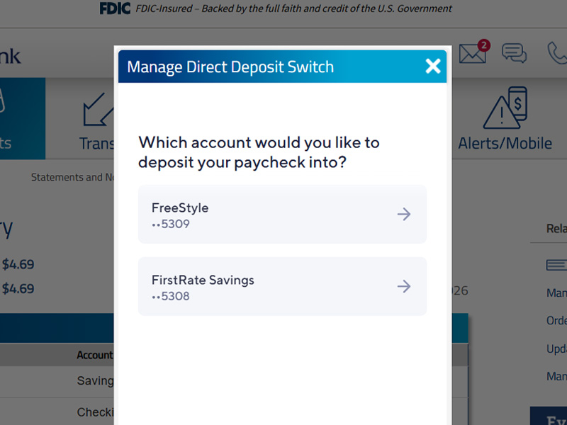 Direct Deposit Switch | First National Bank